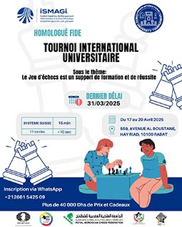 Pour la première fois au Maroc Le Grand Tournoi International ...
